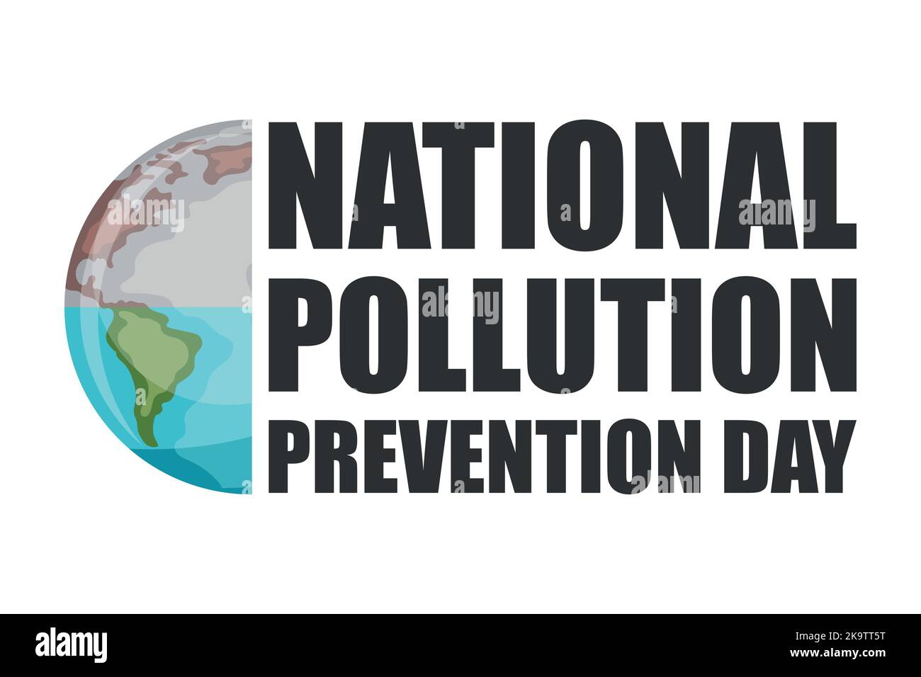 National pollution prevention day design. Poster to raise awareness about caring for the ...