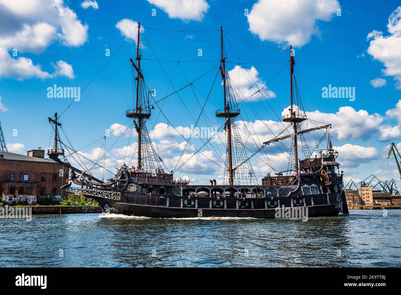 Tourist pirate ship in the harbour of Gdansk. Poland Stock Photo - Alamy