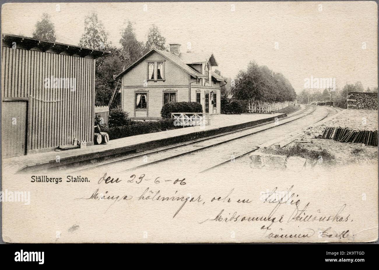 The railway station in Ställberg Stock Photo - Alamy
