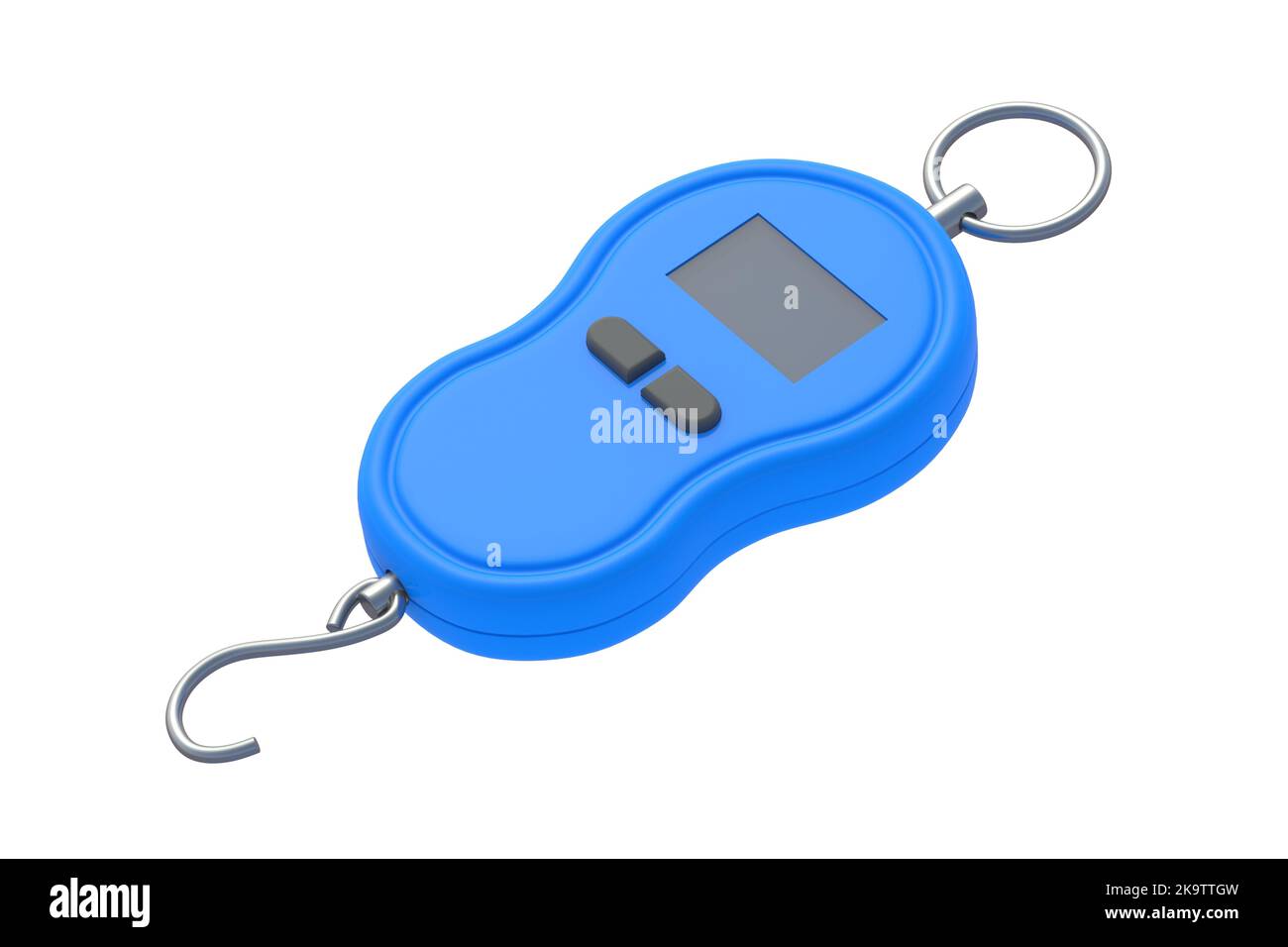 Hand scales isolated on white background. 3d render Stock Photo - Alamy