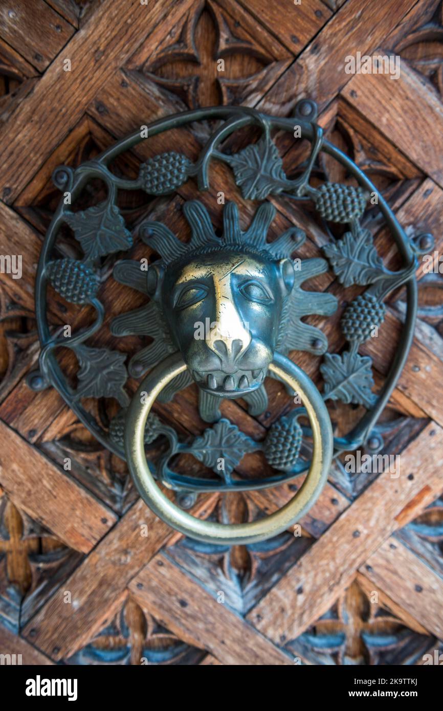 Old door knob, Unesco world heritage sight Malbork castle, Malbork ...