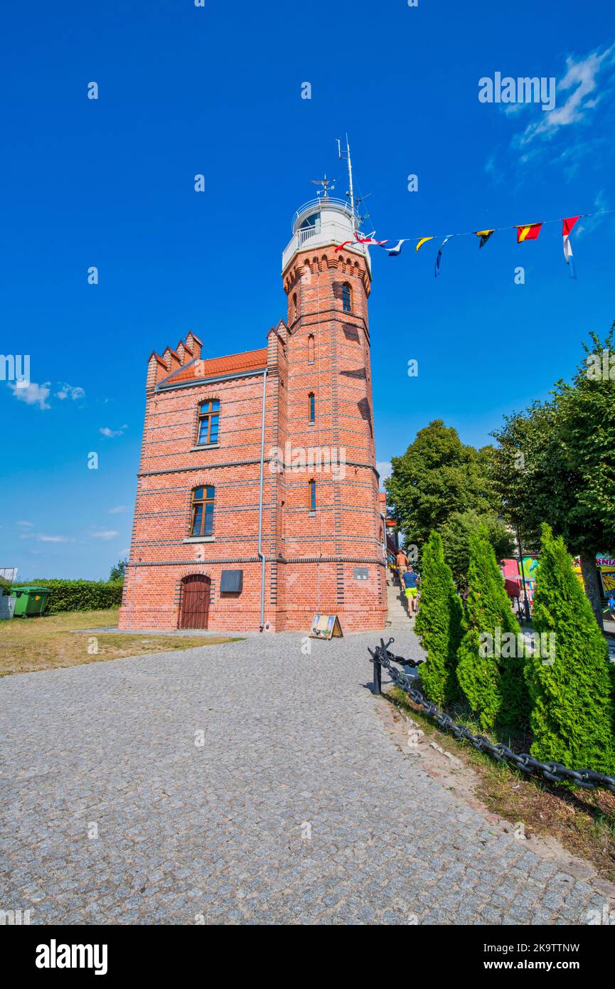 Lighthouse of Ustka, Baltic sea, Poland Stock Photo - Alamy
