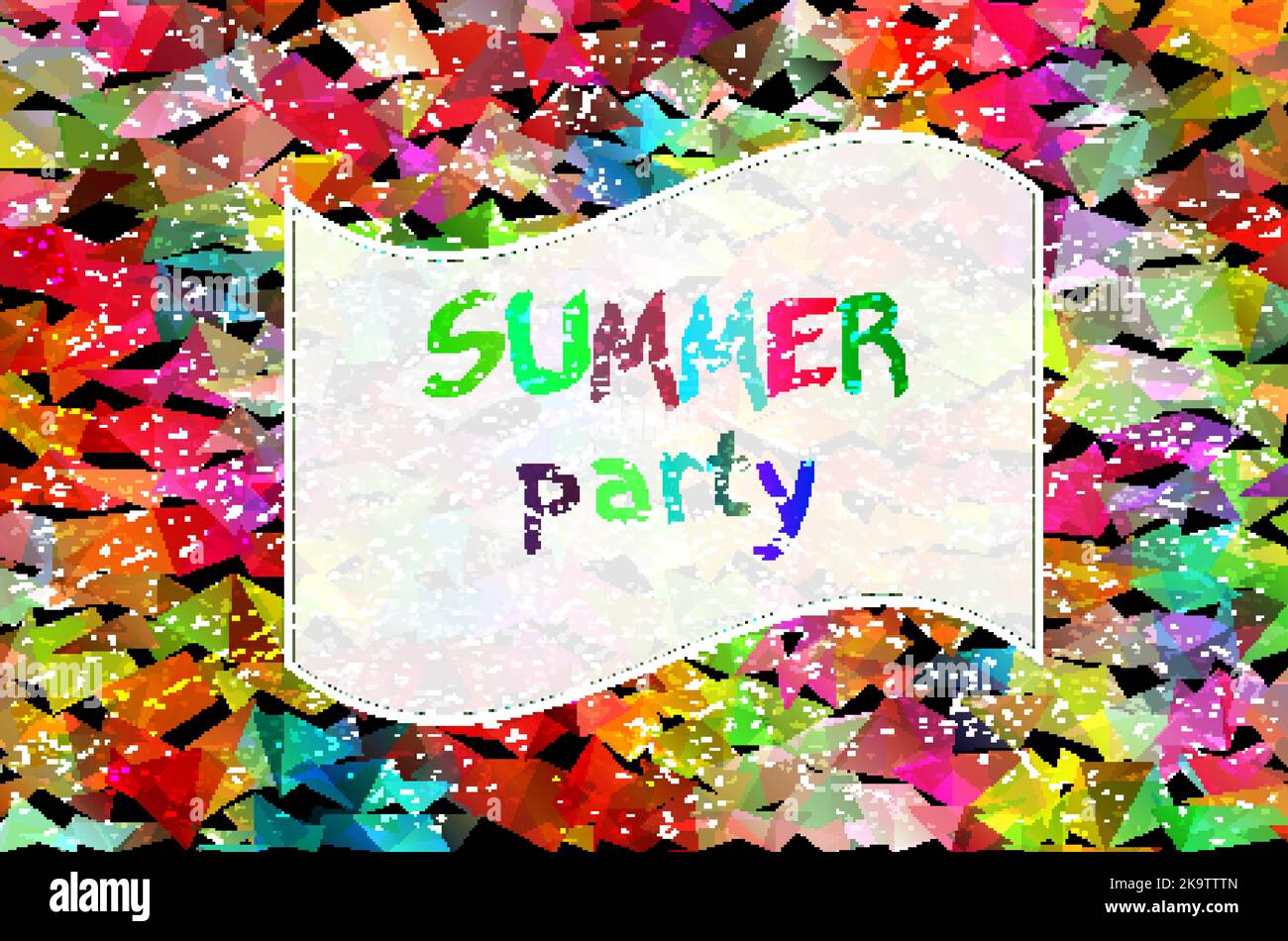 Summer party bright colorful card, vector illustration Stock Vector ...