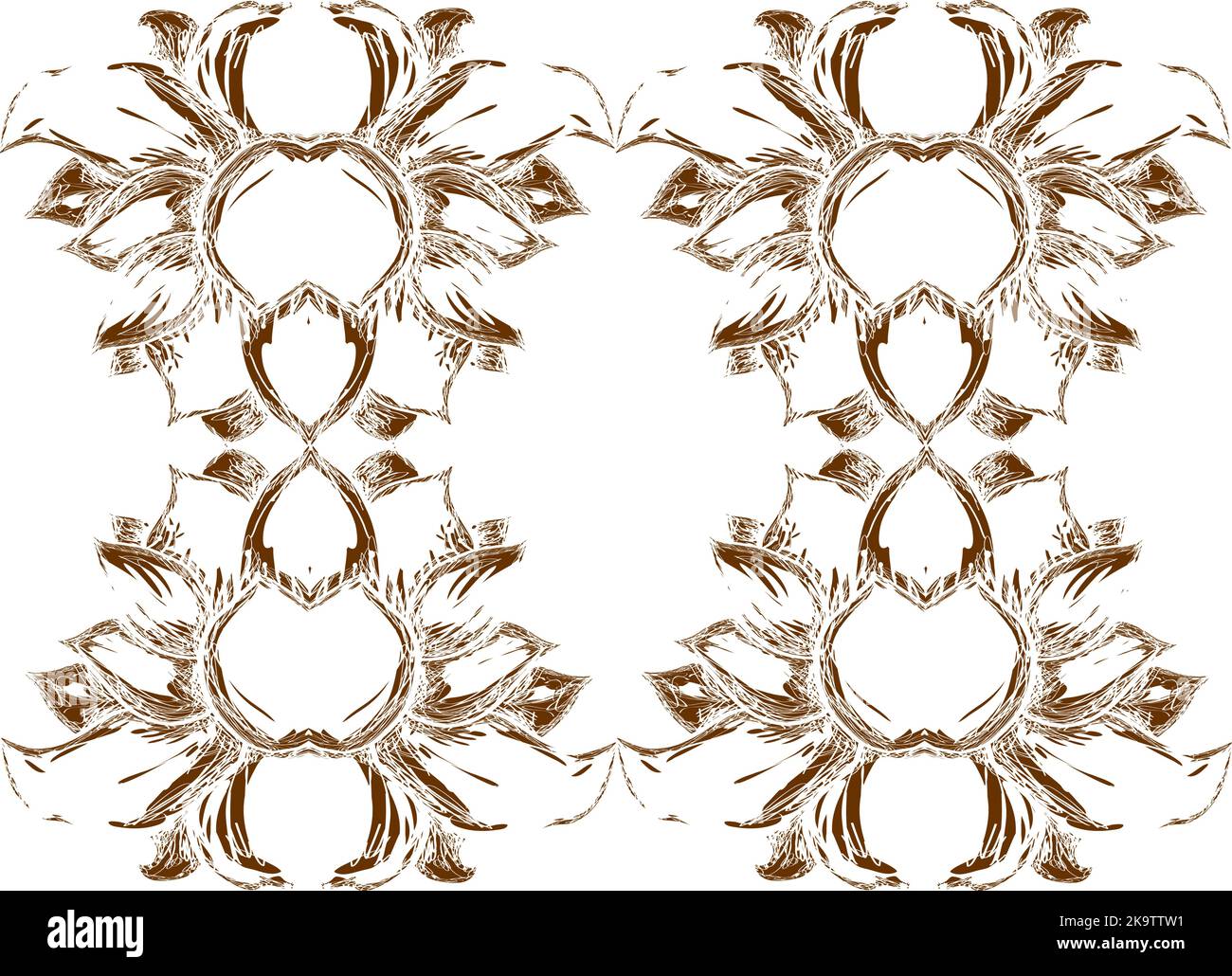 Hand drawn vector illustration. Vintage frame with curly decorative ...