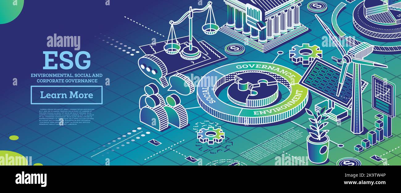 ESG Concept of Environmental, Social and Governance. Vector ...