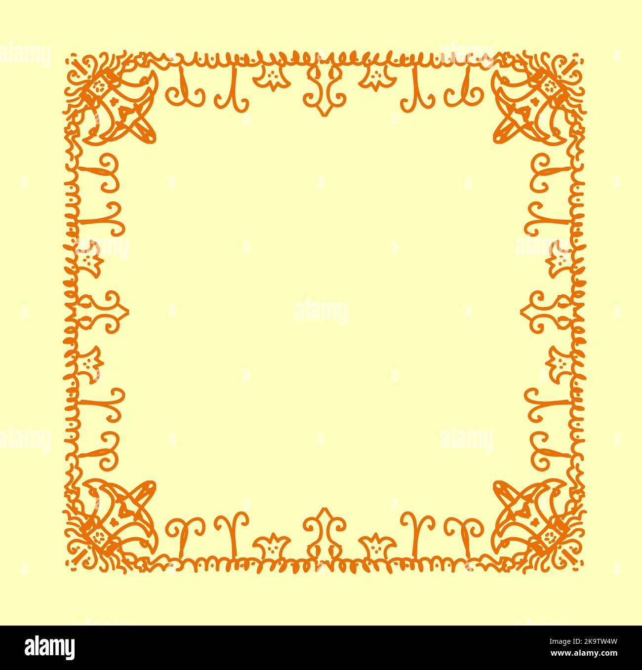 Abstract doodle frame or border. Element for design Stock Vector Image ...