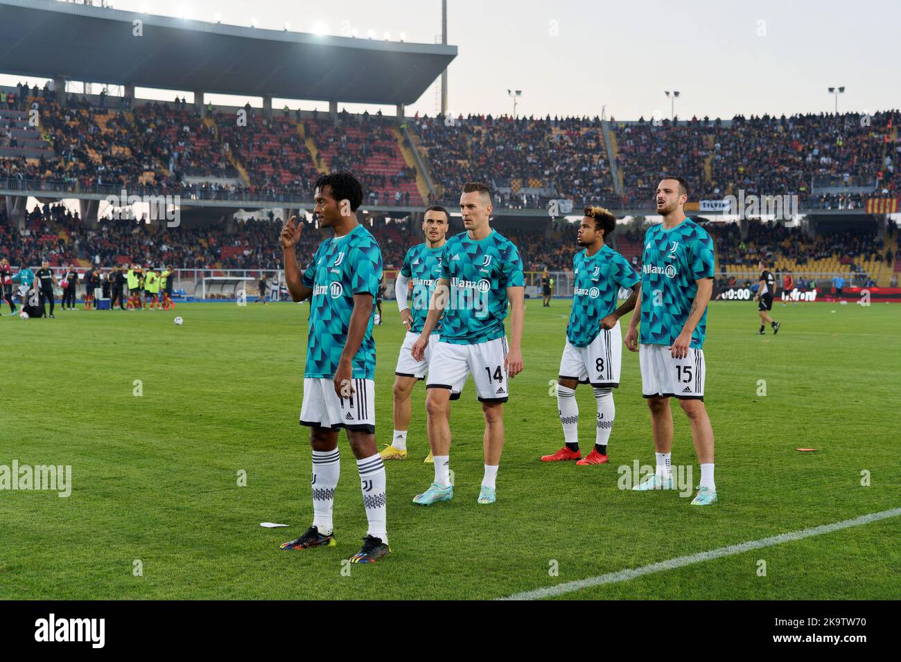 Via Del Mare stadium, Lecce, Italy, October 29, 2022, Juan Cuadrado ...