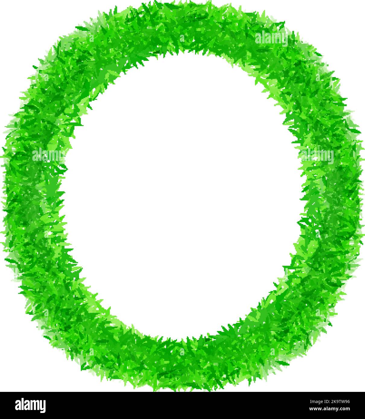 Abstract green oval frame or border. Element for design Stock Vector ...