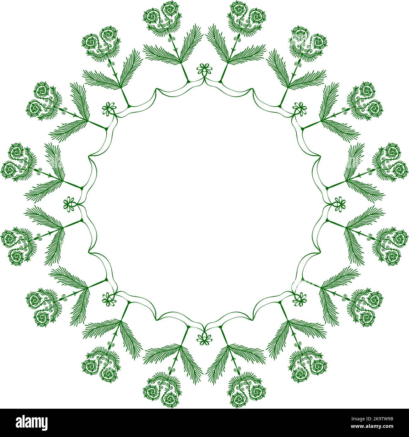 Romantic doodle corner frame Cut Out Stock Images & Pictures - Alamy