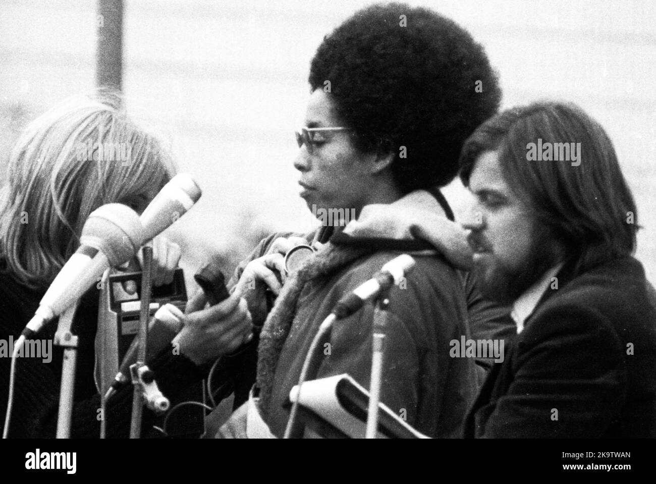 The visit of the sister of the US-singer Angela Davis, Fanny, here on ...