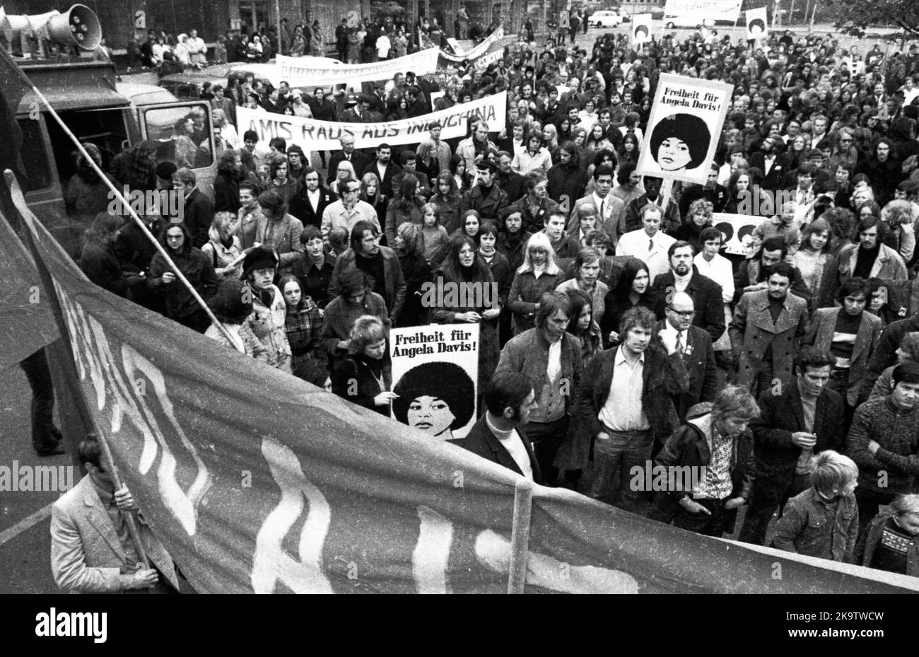 The visit of the sister of the US-singer Angela Davis, Fanny, here on ...