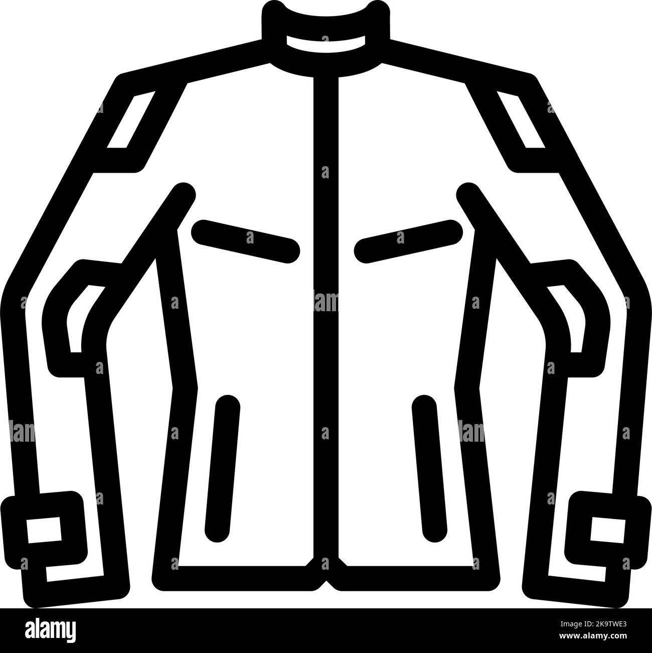 Black leather motorcycle jacket Stock Vector Images - Alamy