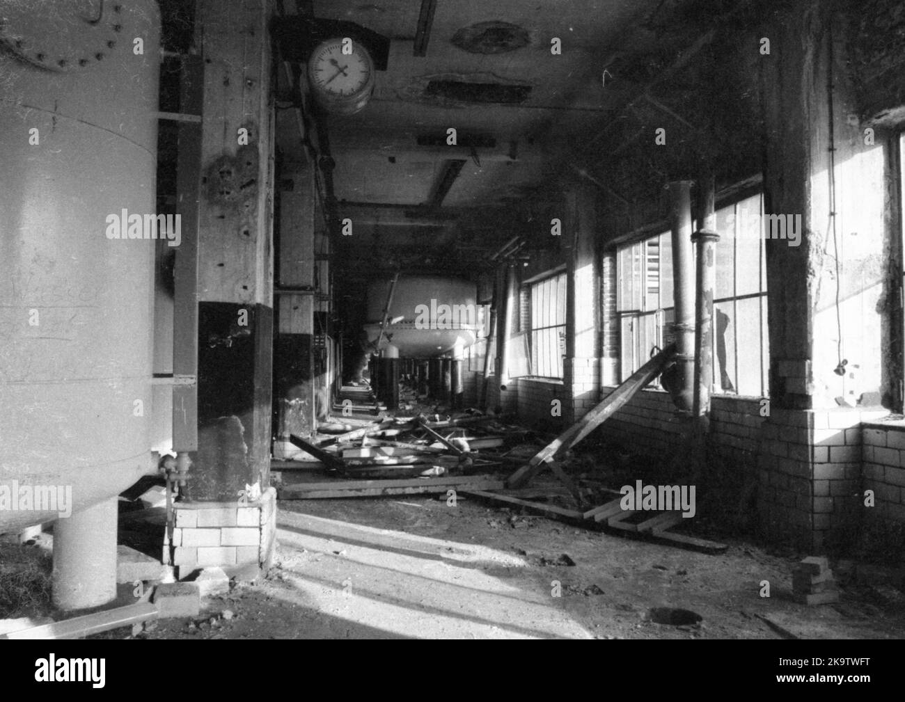 Closed Phrix rayon works on 20. 10. 1971 in Krefeld, Germany Stock ...