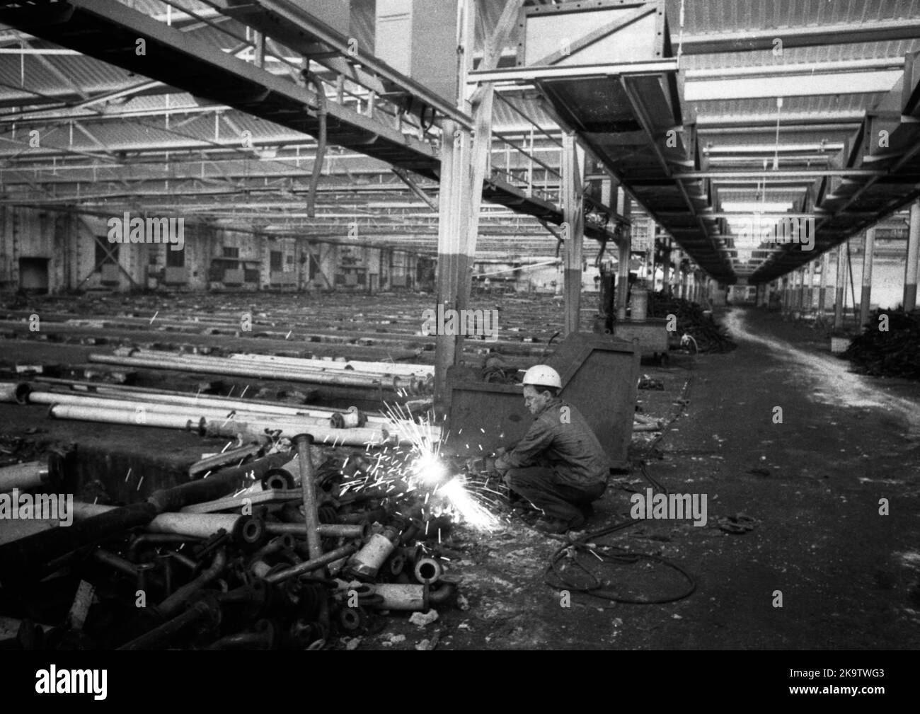 Closed Phrix rayon works on 20. 10. 1971 in Krefeld, Germany Stock ...