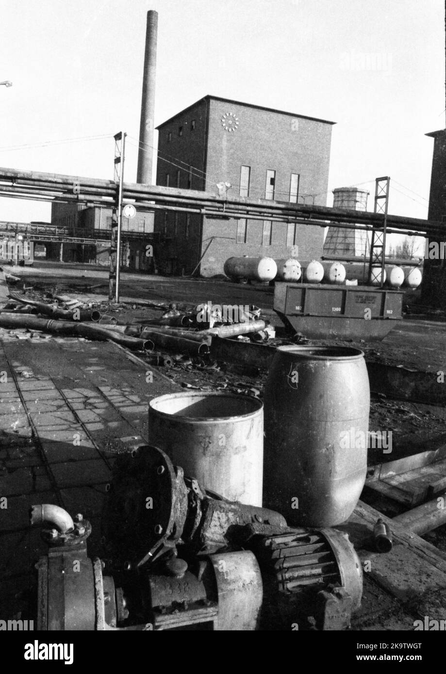 Closed Phrix rayon works on 20. 10. 1971 in Krefeld, Germany Stock ...