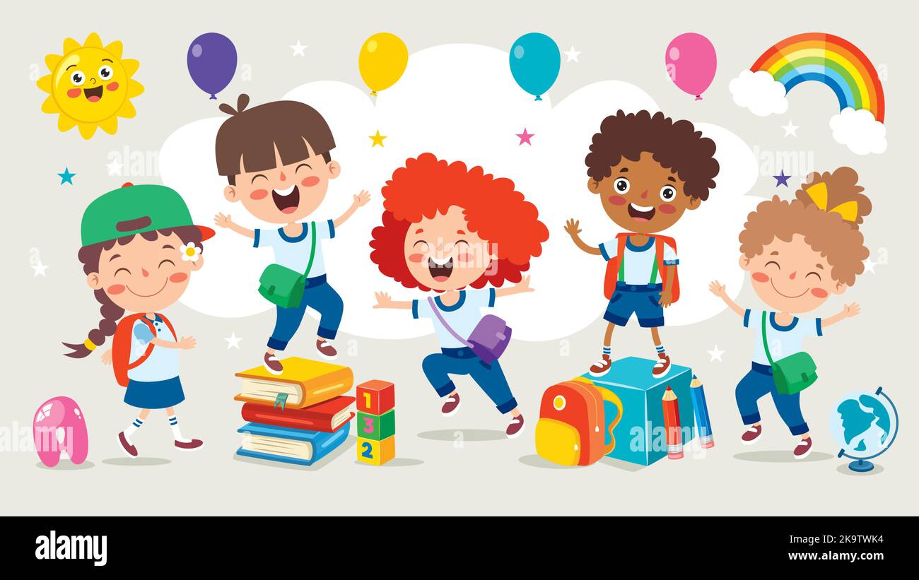 Education Concept With Cartoon Student Stock Vector Image & Art - Alamy