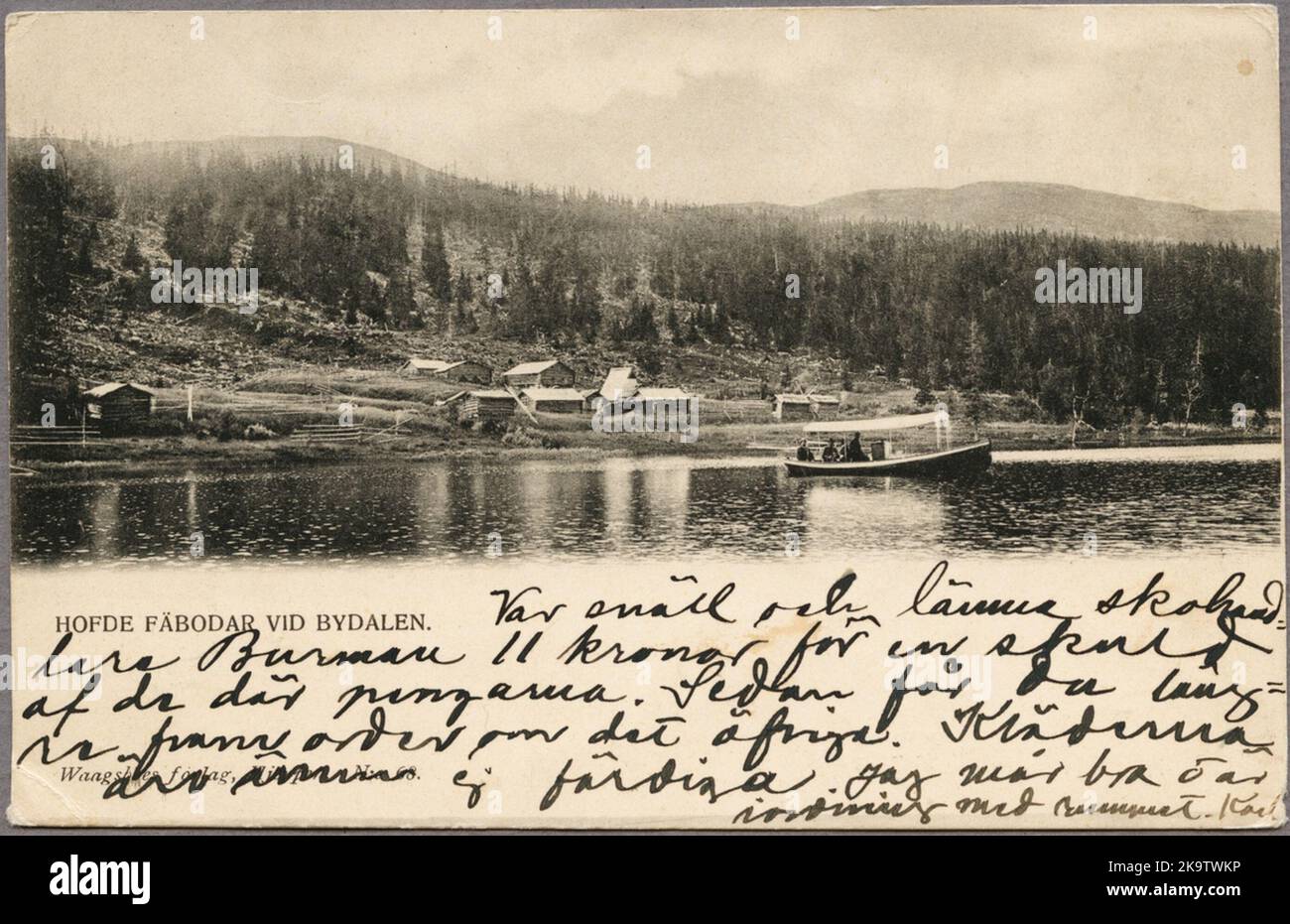 Boat at Hovde Fäbodar in Bydalen Stock Photo - Alamy