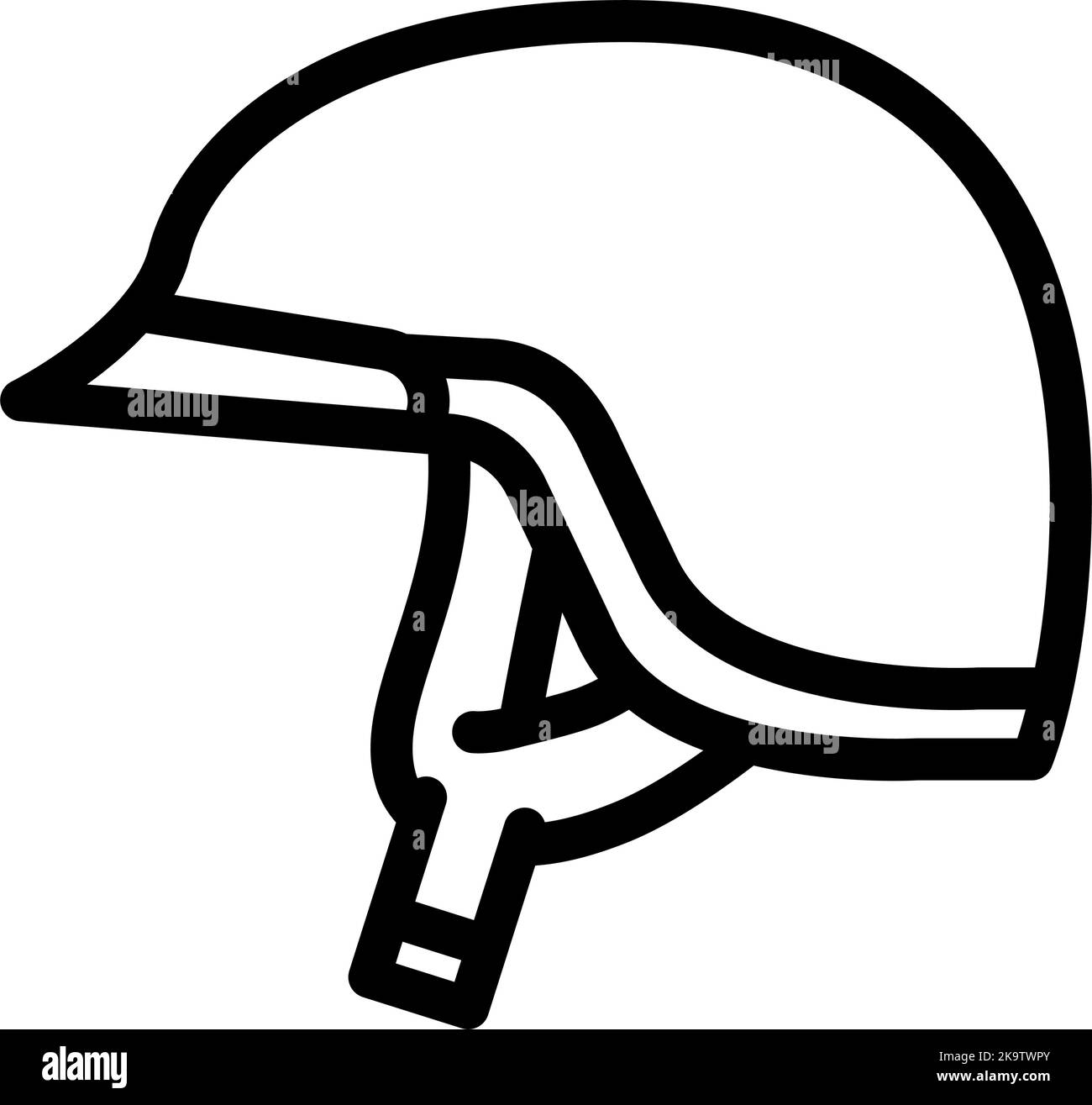half helmet motorcycle line icon vector illustration Stock Vector Image ...