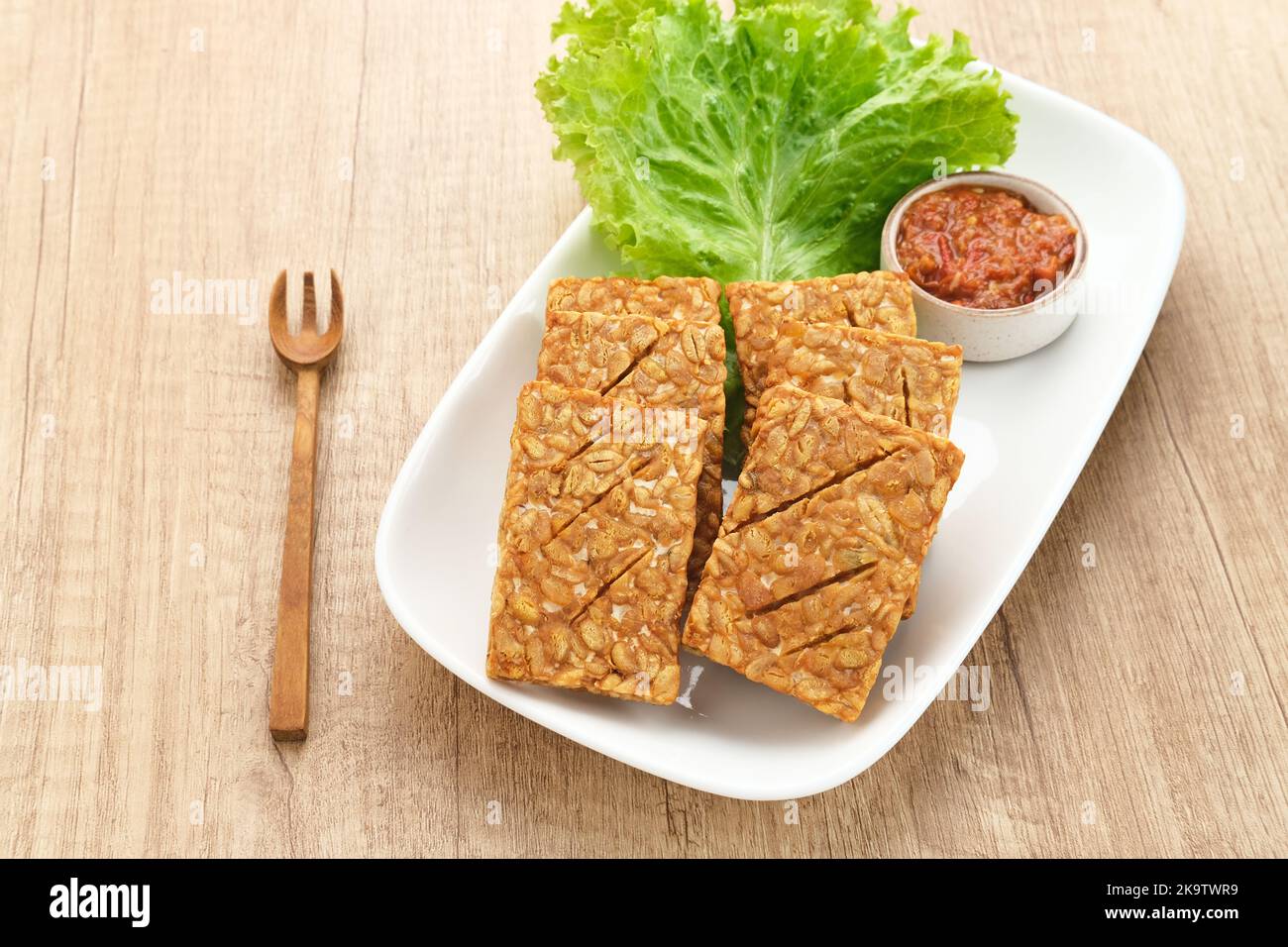 Tempeh, Tempe Goreng or Fried tempeh is Indonesia traditional food ...
