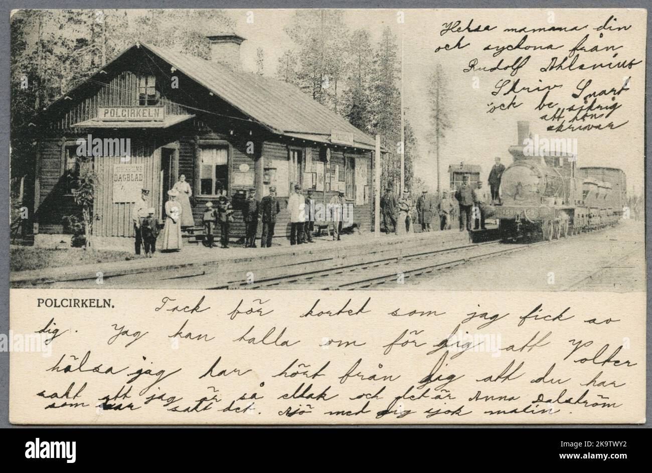 Ore train at the Arctic Circle station on the ore track. The State ...