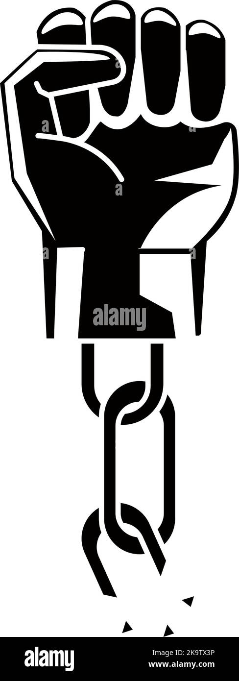 fist hand with chain Stock Vector Image & Art - Alamy