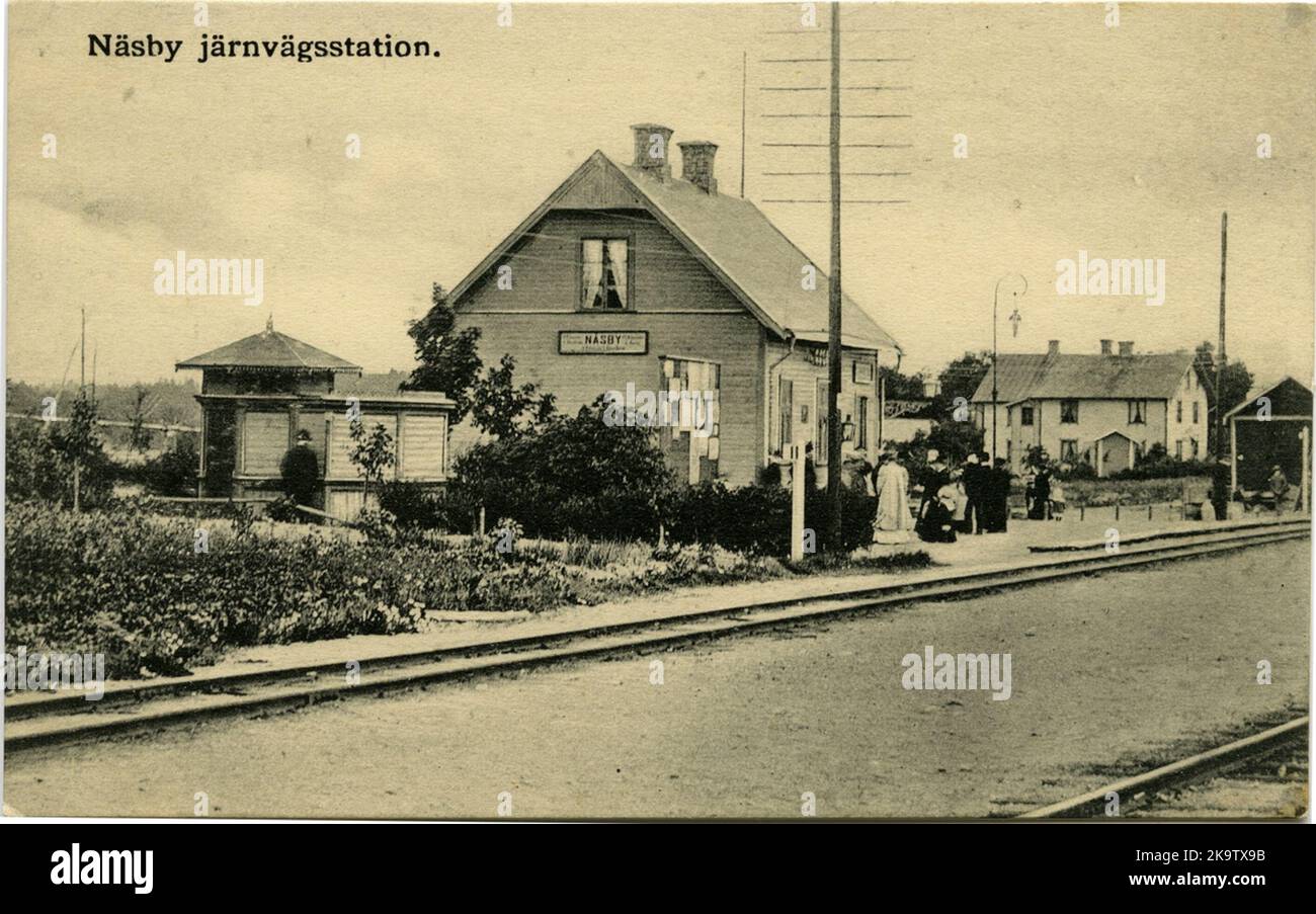 Näsby railway station Stock Photo - Alamy