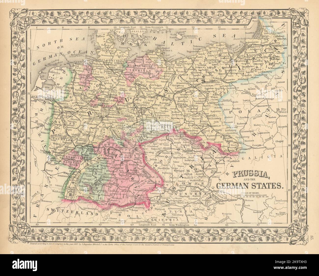 Mitchell map of prussia and germany hi-res stock photography and images ...