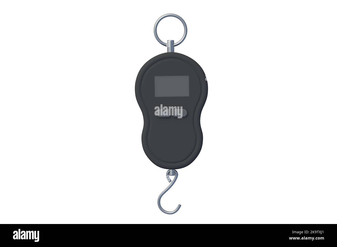 Hand scales isolated on white background. 3d render Stock Photo - Alamy