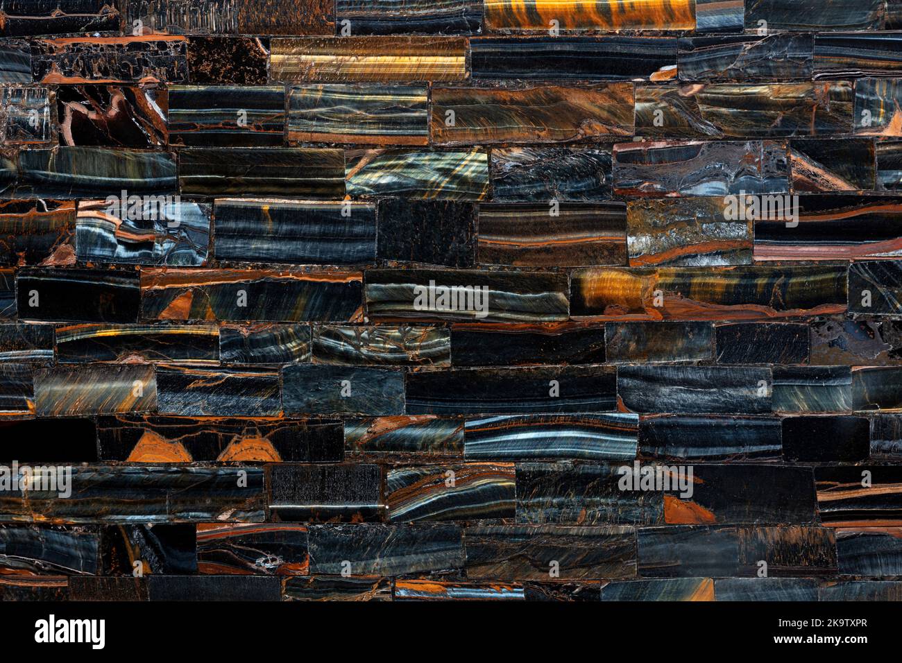 Tiger Eye Blue slab. Semiprecious stone for ceramic wall and floor ...