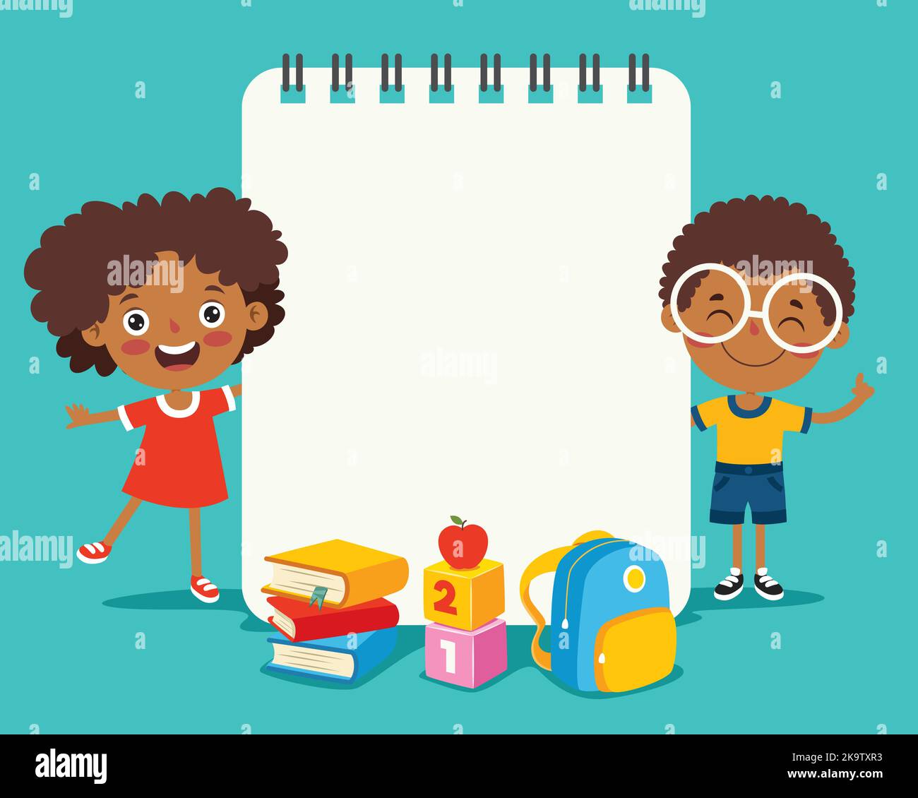 Child reading book in classroom Stock Vector Images - Alamy