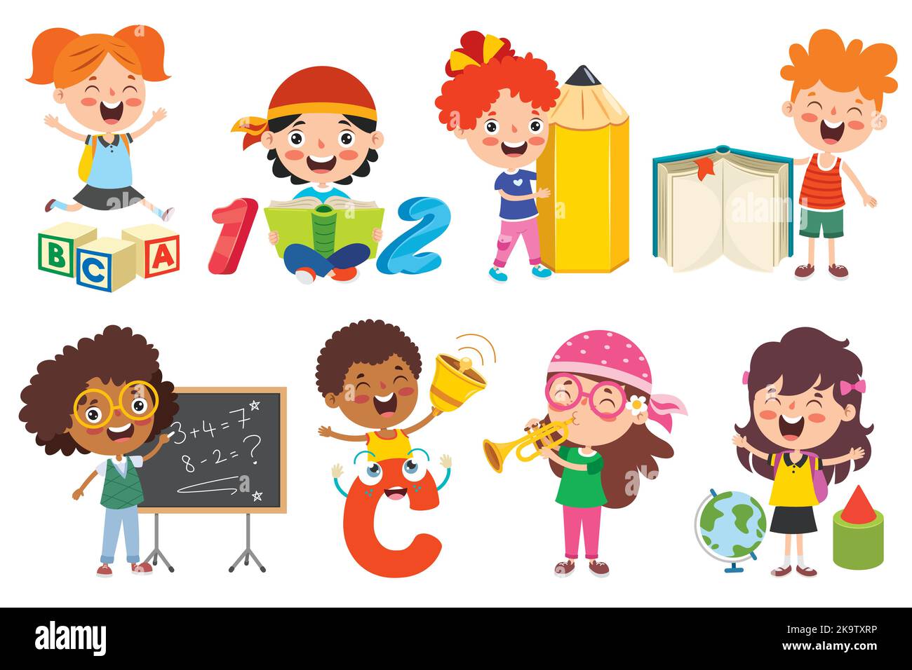 Education Concept With Cartoon Student Stock Vector Image & Art - Alamy