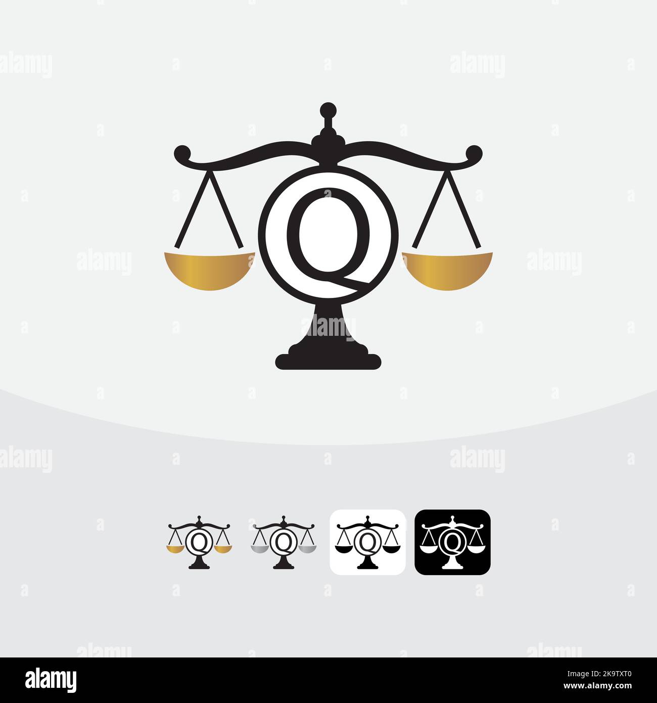 Letter Q and scales logo design vector Stock Vector Image & Art - Alamy