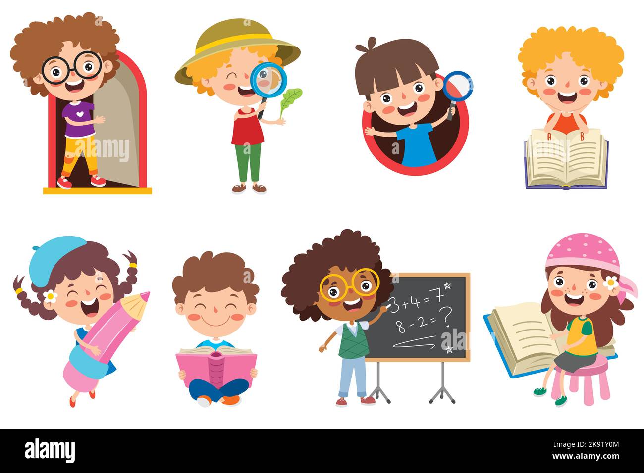 Education Concept With Cartoon Student Stock Vector Image & Art - Alamy