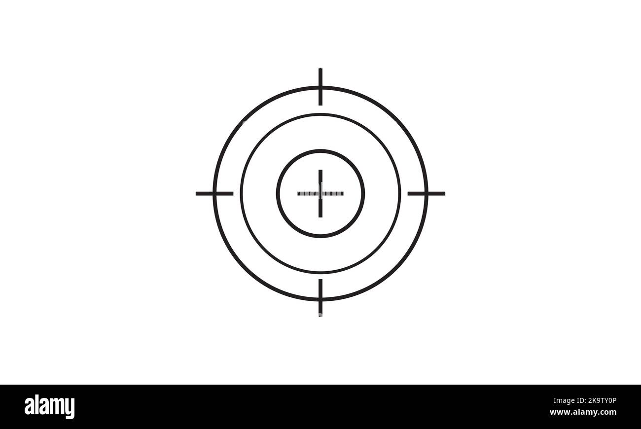 Set of Aim, Target and Goal icons. Editable line vector. Symbol of a ...