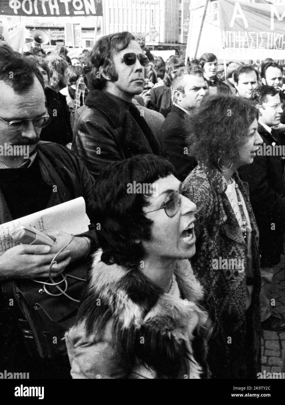 Greeks and Germans demonstrated in Bonn on 10. 3. 1973 against the ...