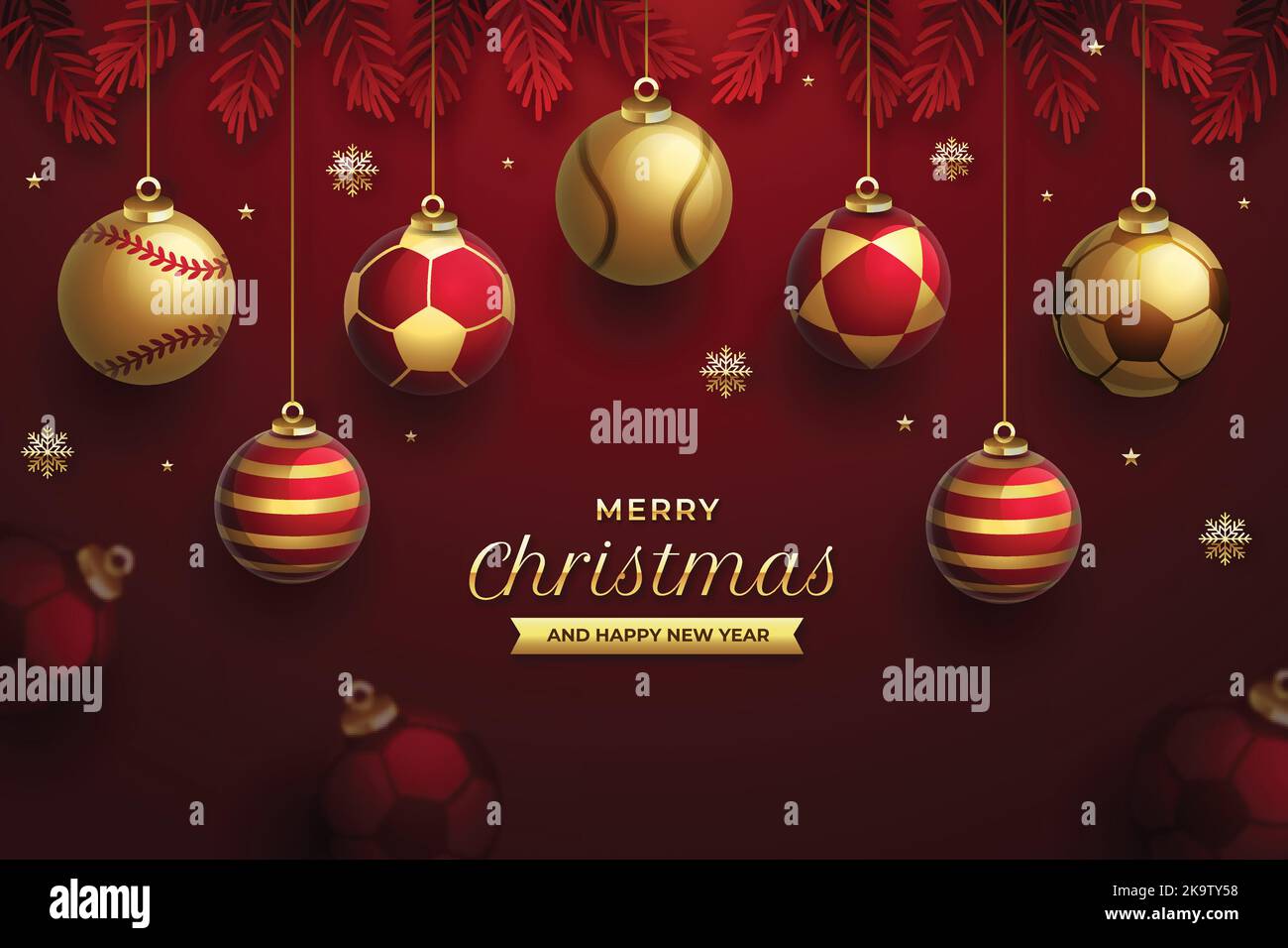 gradient christmas sport vector design illustration Stock Vector Image ...