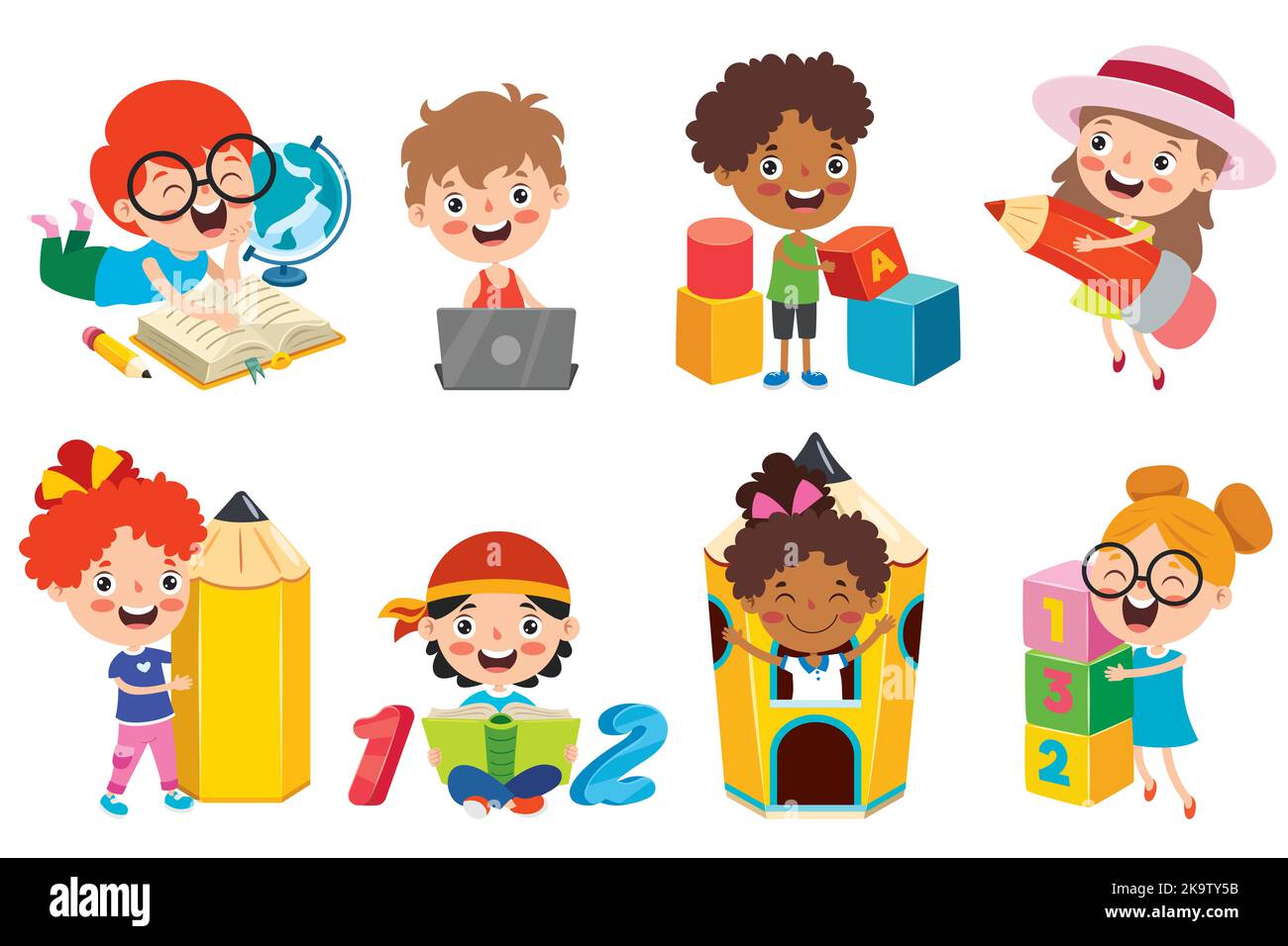 Education Concept With Cartoon Student Stock Vector Image & Art - Alamy