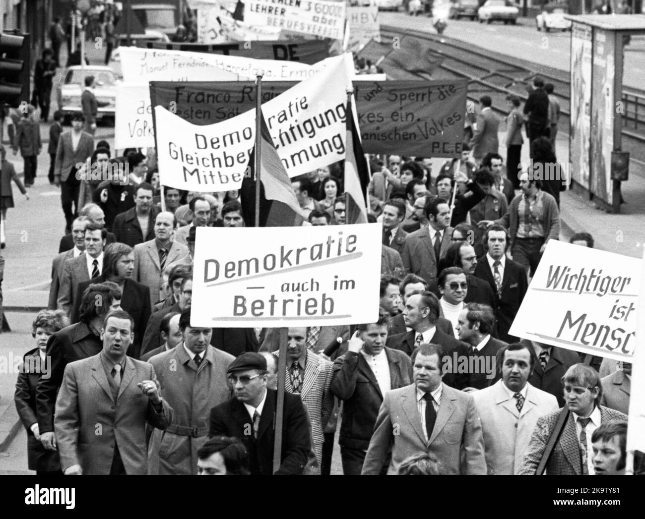 The traditional May Day demonstration of the German Trade Union ...