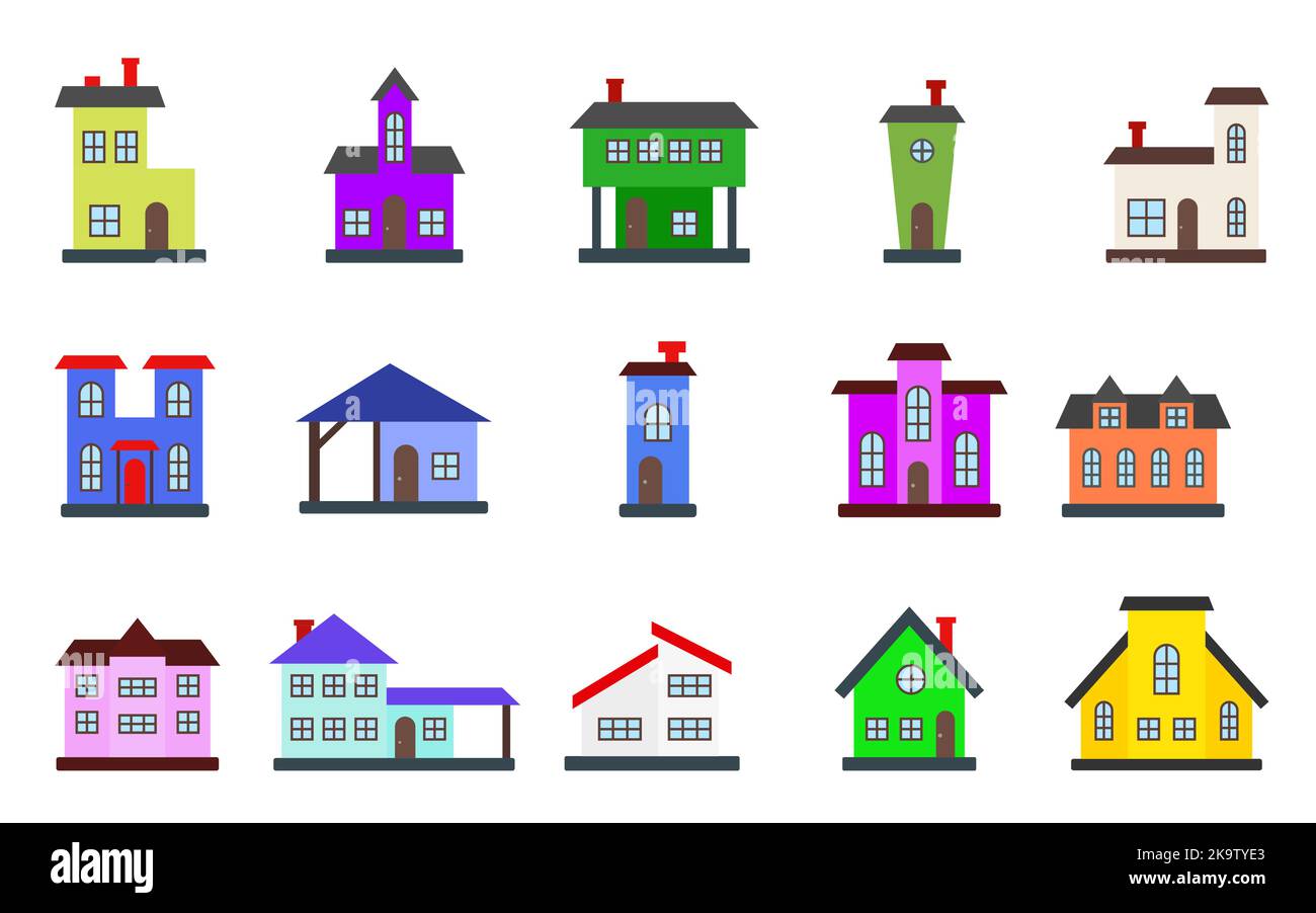 Colorful doors and windows Stock Vector Images - Alamy