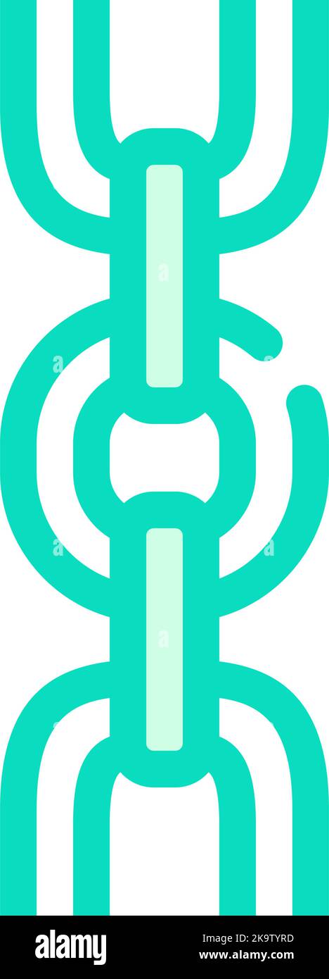 long and short chain color icon vector illustration Stock Vector Image ...