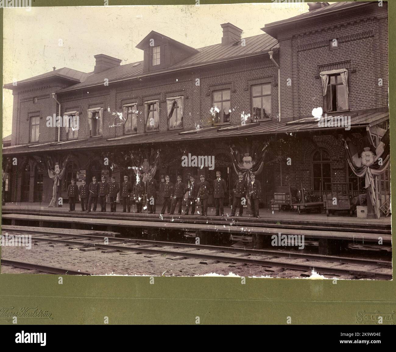 Sollefteå Railway Station. State Railways, SJ. Stins von Post with ...