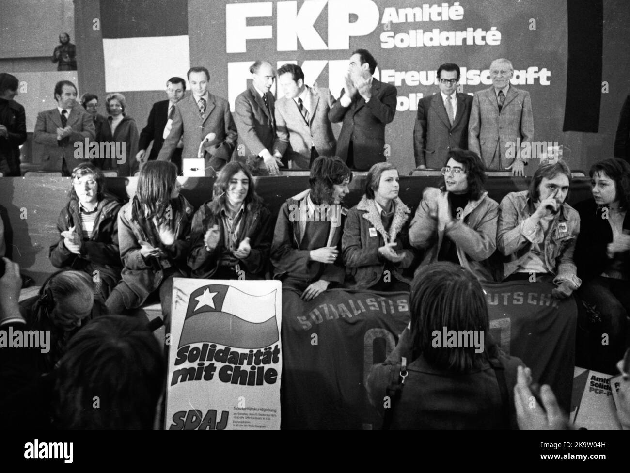 A rally of the German Communist Party (DKP) with the French Communist ...