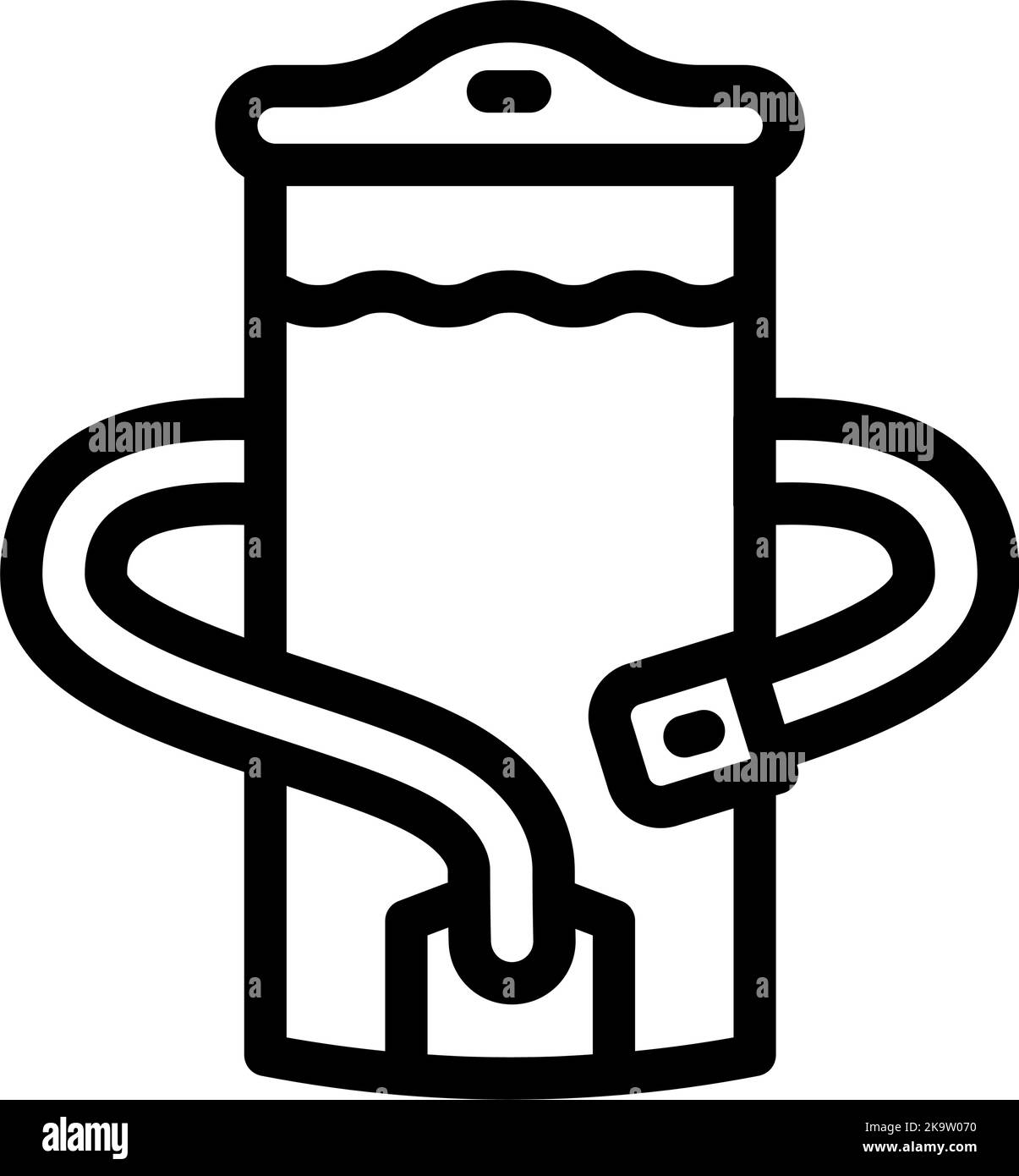 hydration system motorcycle line icon vector illustration Stock Vector ...