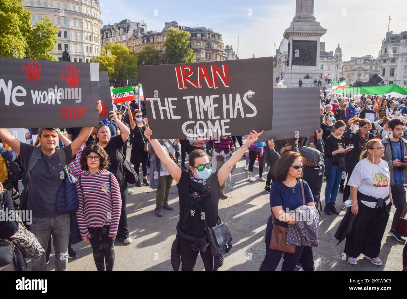 London, UK. 29th October 2022. Iranians and other protesters continue ...