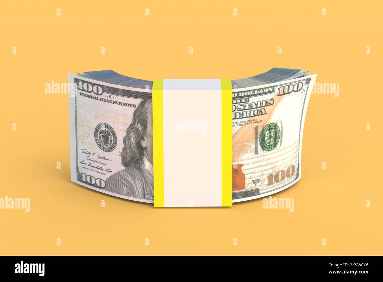 Stack of money. Reinvestment in production. Refinancing of the banking ...