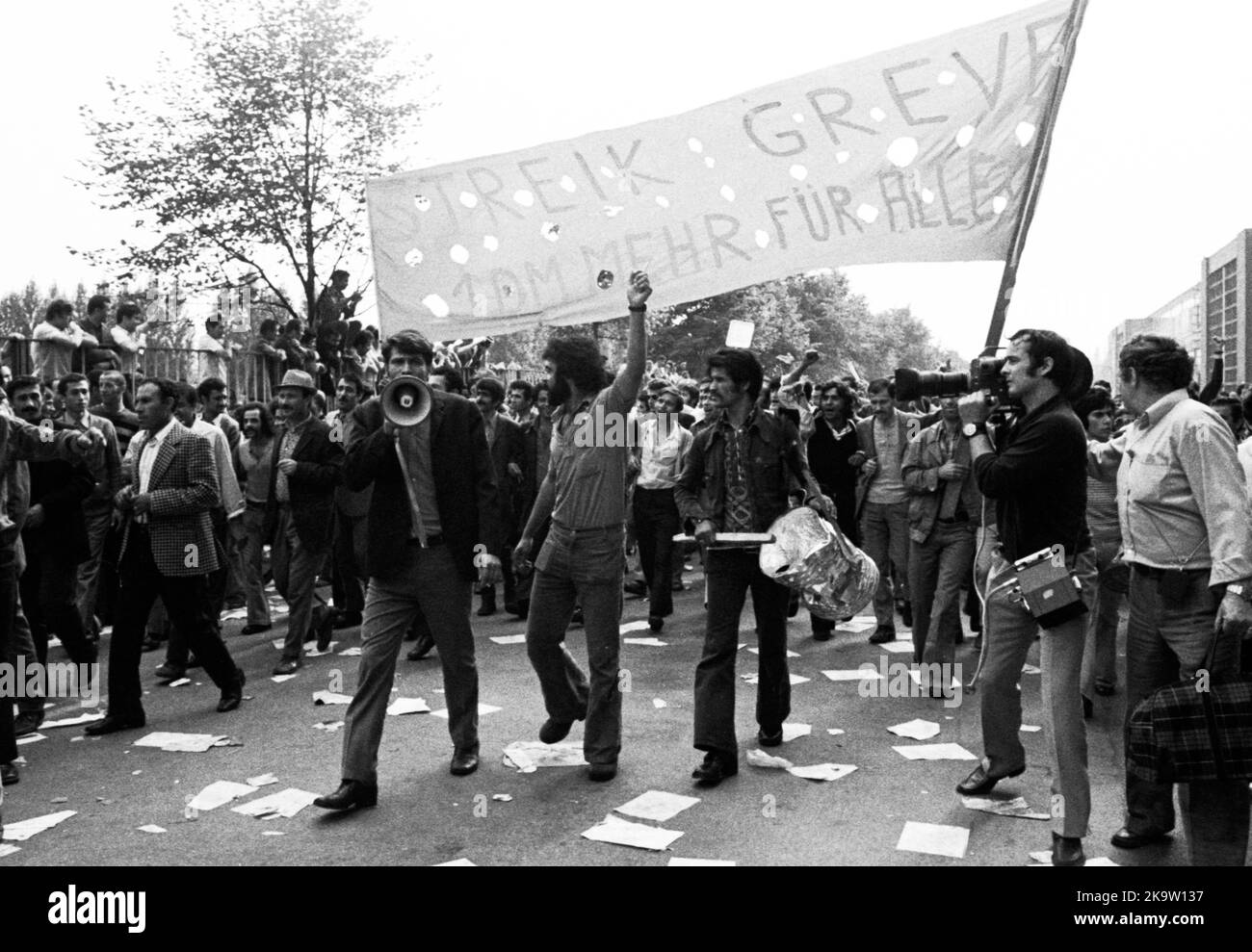 The strike at the Ford factory, here in Cologne on 27-29 August 1973 ...
