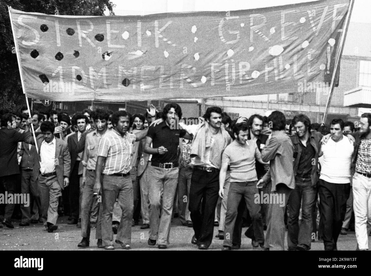 The strike at the Ford factory, here in Cologne on 27-29 August 1973 ...
