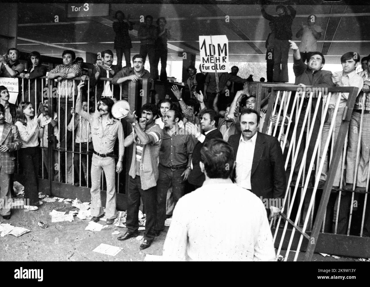 The strike at the Ford factory, here in Cologne on 27-29 August 1973 ...