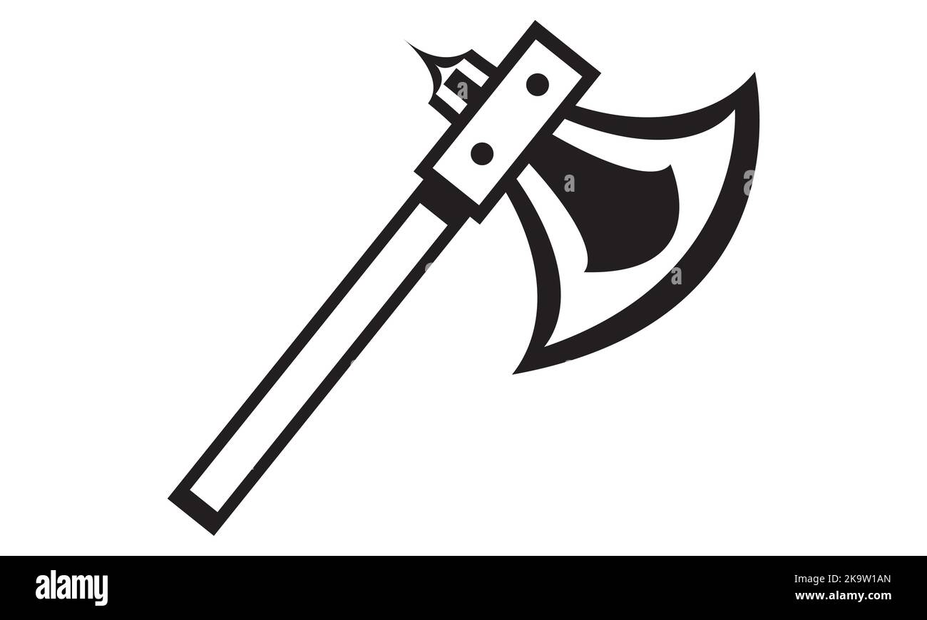 A vector illustration of a normal and red fire axe. Axe Icon ...