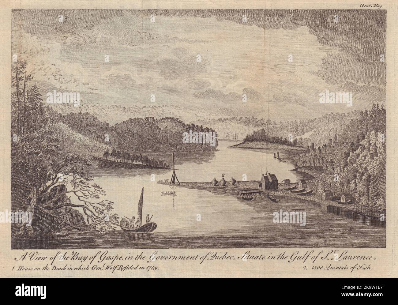 View of the Bay of Gaspé in the Government of Quebec… Gulf of St ...